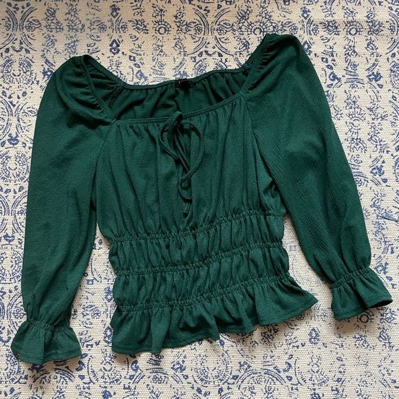 Free People | Tops | Peasant Smocked Top | Poshmark